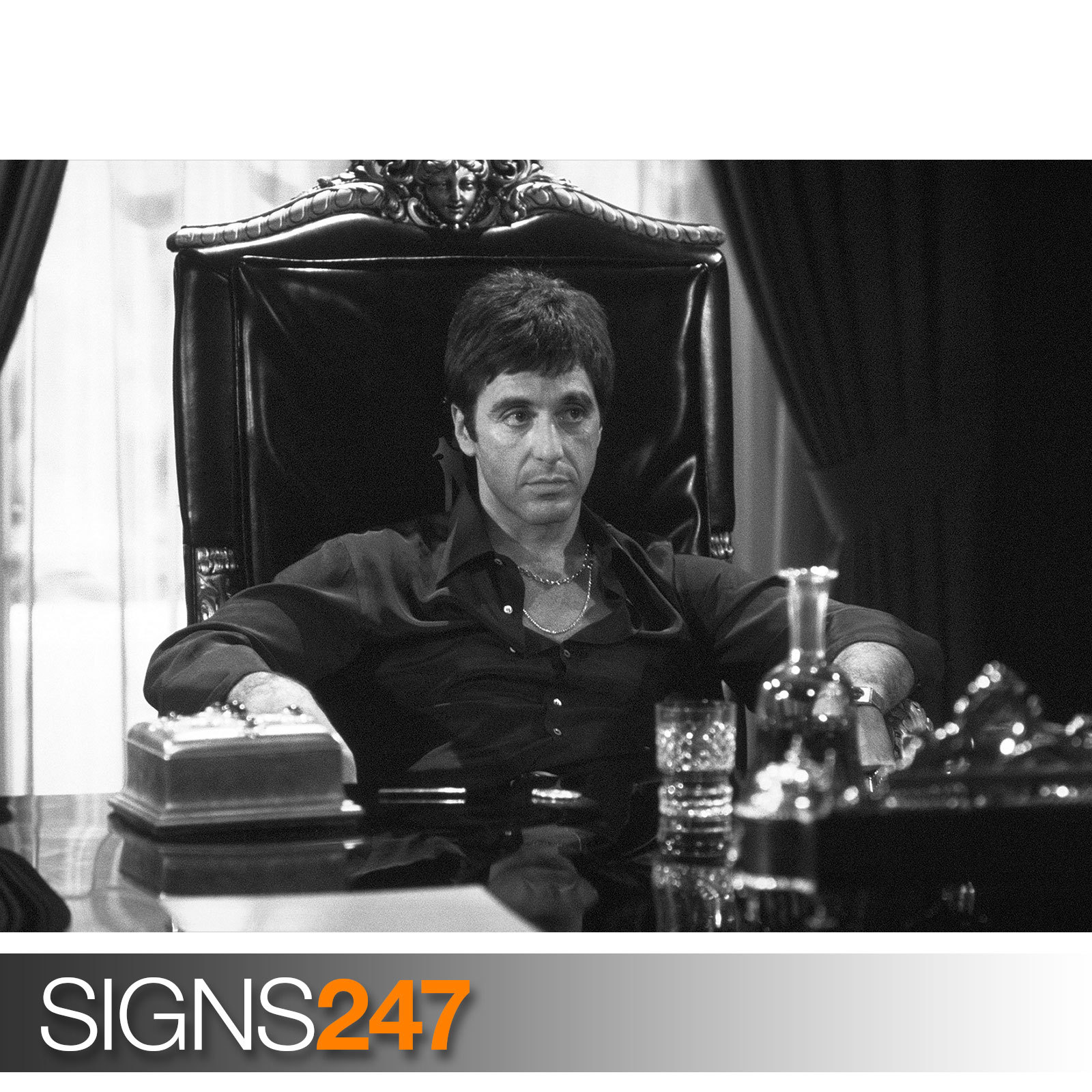 Scarface Poster Black And White