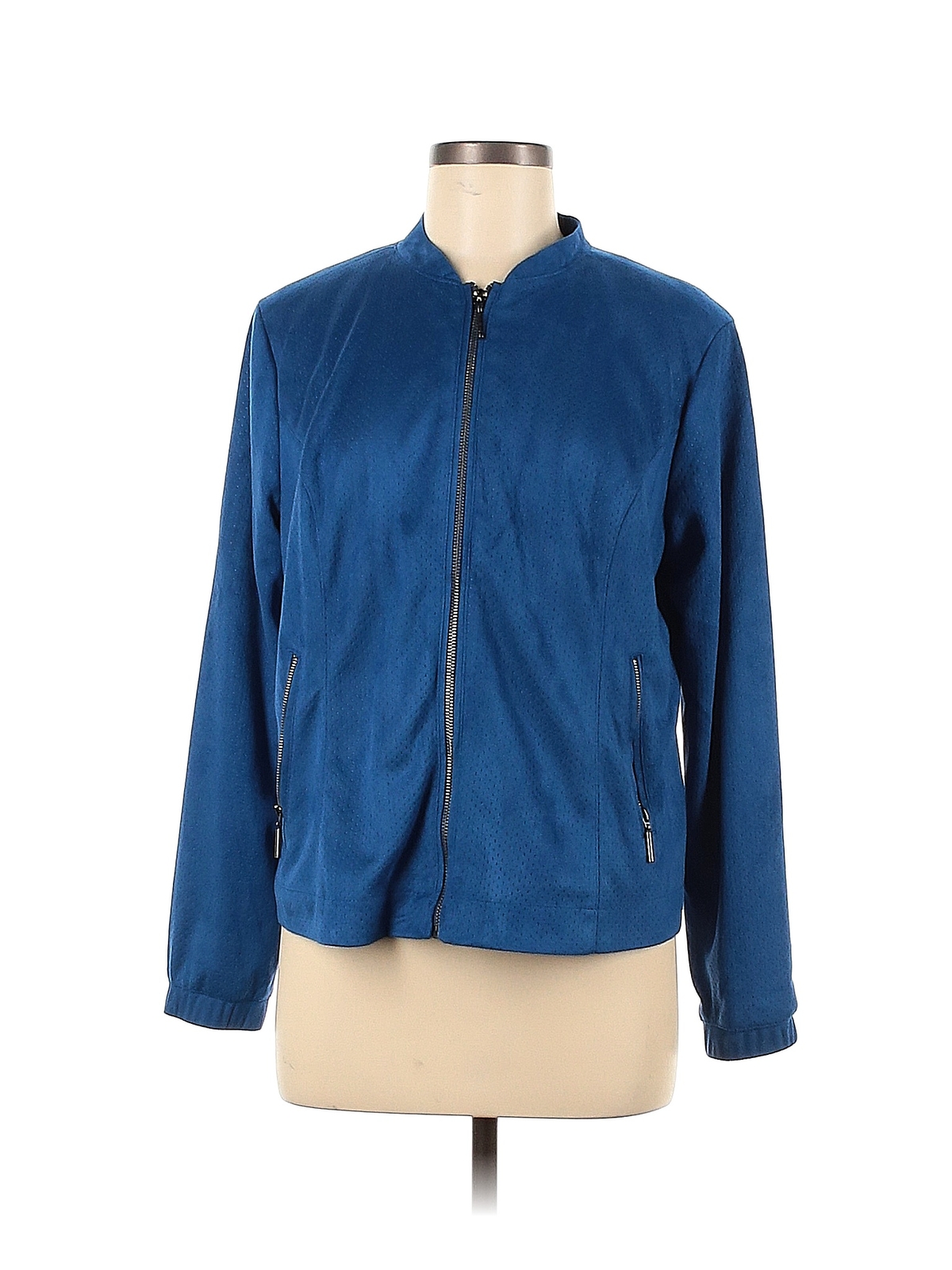 H By Halston Women Blue Jacket 8 - Gem