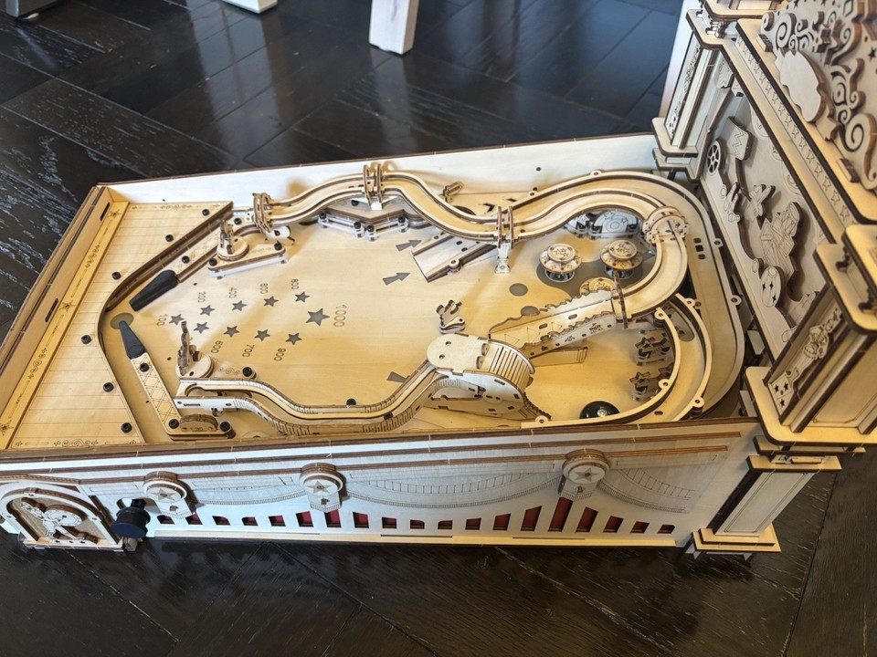 ROKR Miniature Pinball Machine-3D Wooden Puzzles ALREADY BUILT | eBay