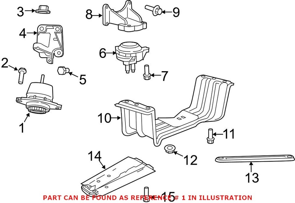 Genuine OEM Mopar Left or Right Engine Mount Isolator for Jeep Dodge ...