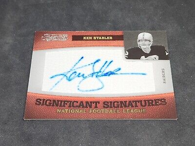 Ken Stabler 2011 Timeless Treasures Significant Signatures Autograph ...