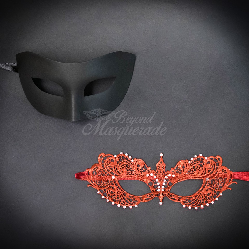 Lace Masquerade Mask RHINESTONES Anastasia Christian Ball Mask | eBay
