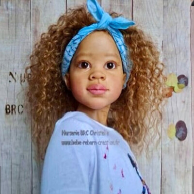 46inch Reborn Doll Black Skin Toddler Girl Unfinished Painted DIY Kit ...
