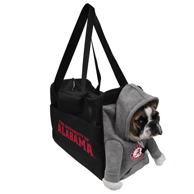 ALABAMA CRIMSON TIDE FURRY FAN PET DOG CAT TRAVEL CARRIER w/ HOODIE ...