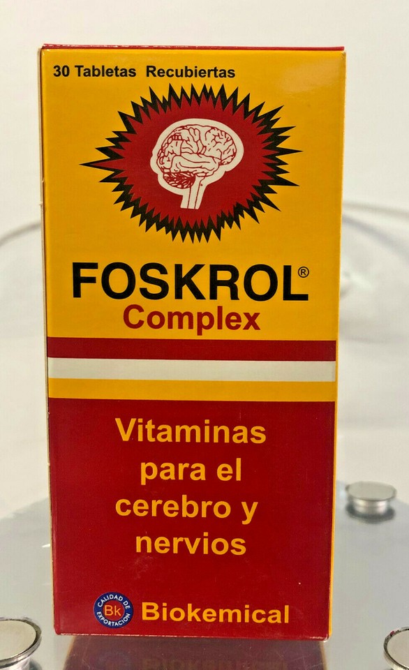 Foskrol Complex Vitaminas Para el Cerebro Y Nervios 30 Tabletas ...