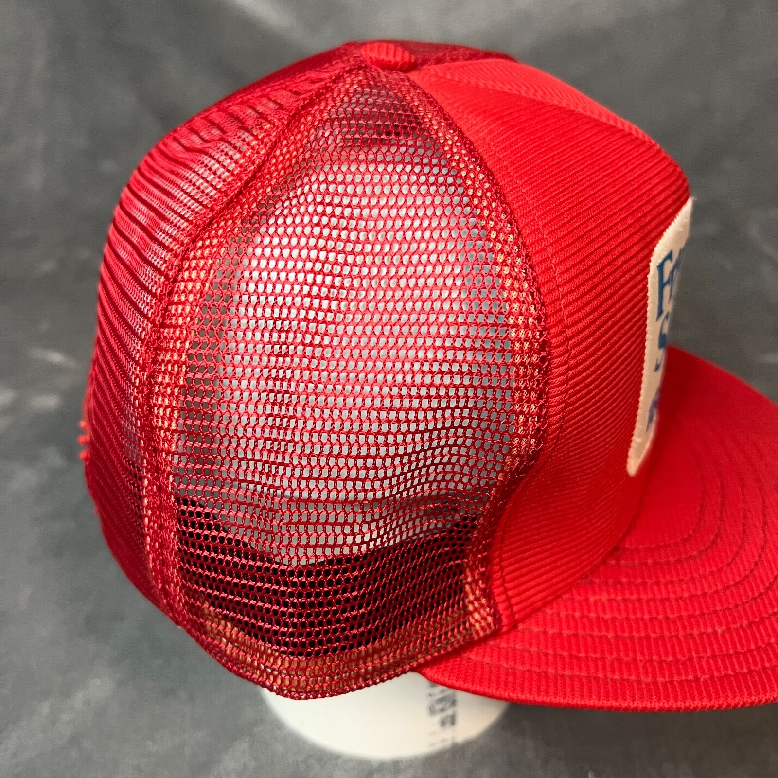 VINTAGE Franklin Savings Bank Hat Cap Adult Red Snap … - Gem