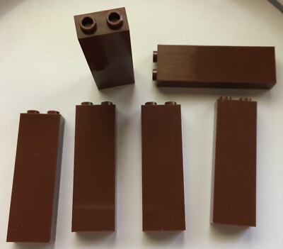 LEGO Support Column Brick 1x2x5 - PN 2454 - Reddish Brown - 6 Pcs - New ...