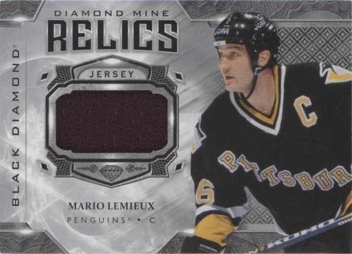 2019-20 Upper Deck Black Diamond - Diamond Mine Relics Mario Lemieux # ...