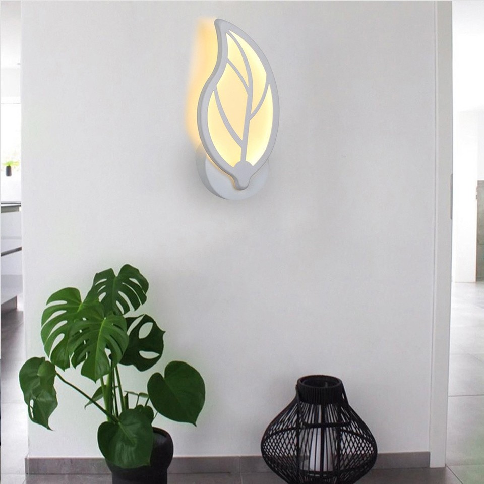LED Leaf Wall Lamp 12W Acrylic Modern Design for Porch Bedroom Bathroom ...