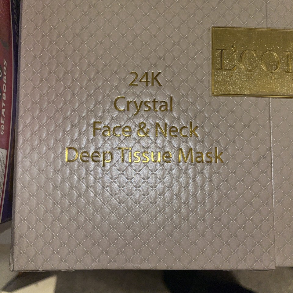 L'CORE PARIS ROYAL 24K GOLD FACE AND NECK DEEP TISSUE MASK WITH BOX ...
