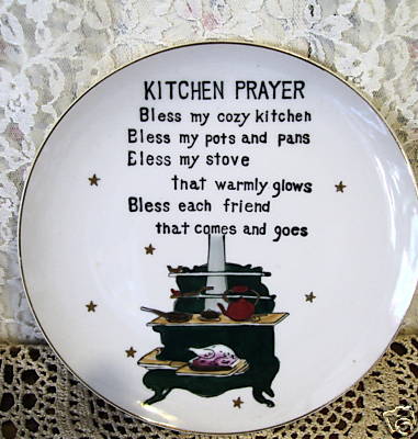 Kitchen Prayer Plate Antique | eBay