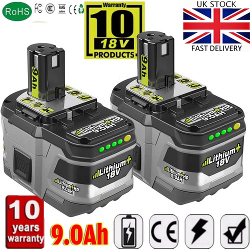 2X 9.0Ah Li-ion Battery For RYOBI P108 18V One+ Plus RB18L50 Lithium ...