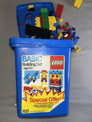 Vintage 1987 LEGO Basic Building Set #1615 w/ Blue Bucket Legos | eBay