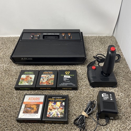 Atari 2600 Console Original 4 switch Vader Joystick 5 games WORKING ...