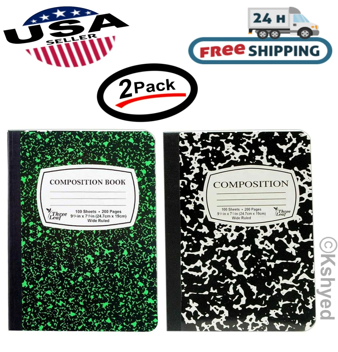 Wide Ruled Composition Notebook Page