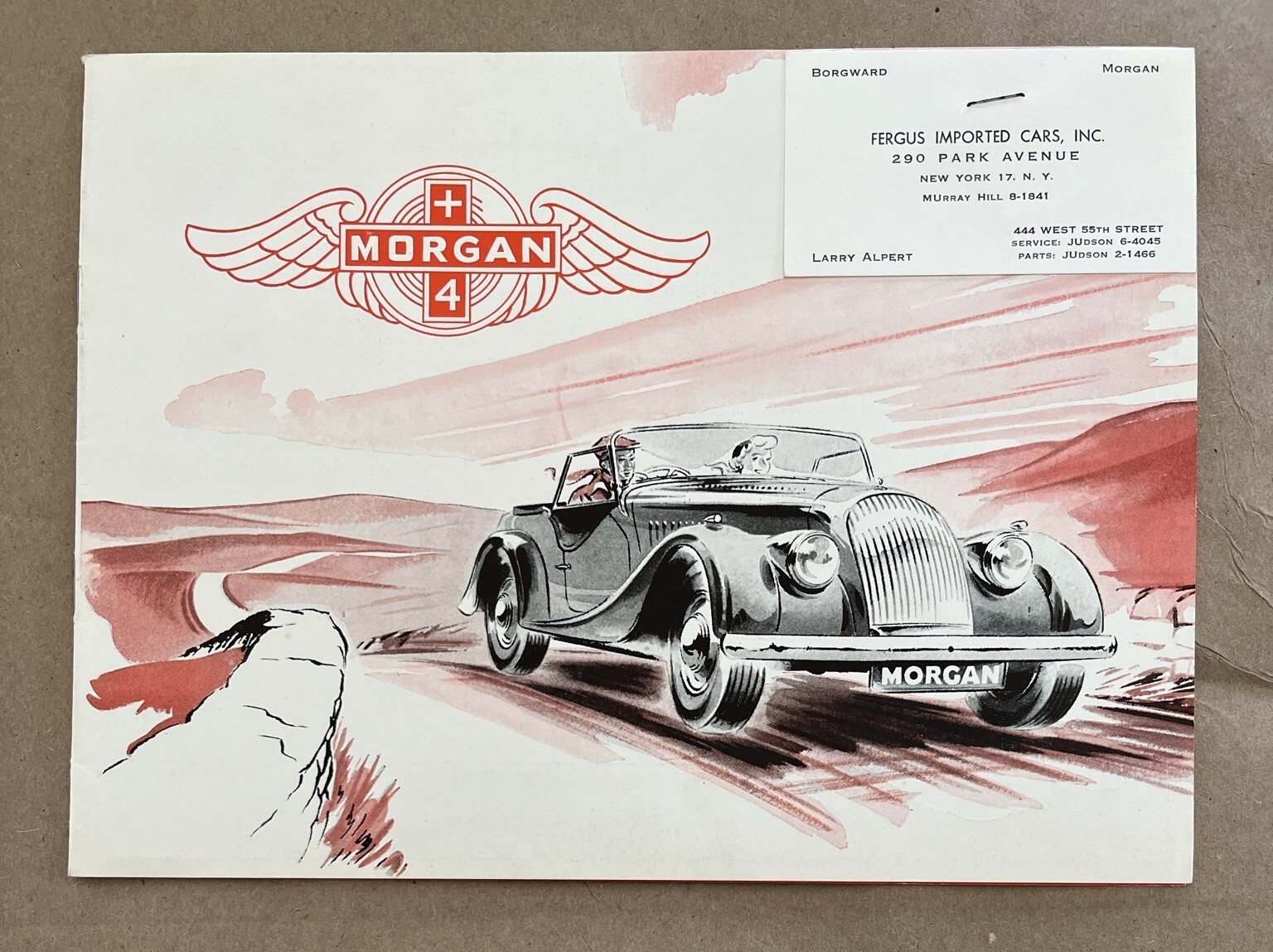 Morgan 1956 brochure catalog Plus 4 Fergus Imported Cars, Inc. | eBay