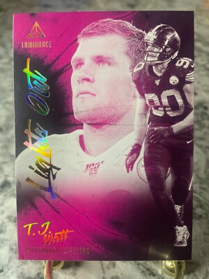 2020 Panini Luminance T.J. WATT "Lights Out" Pink Parallel PITTSBURGH ...