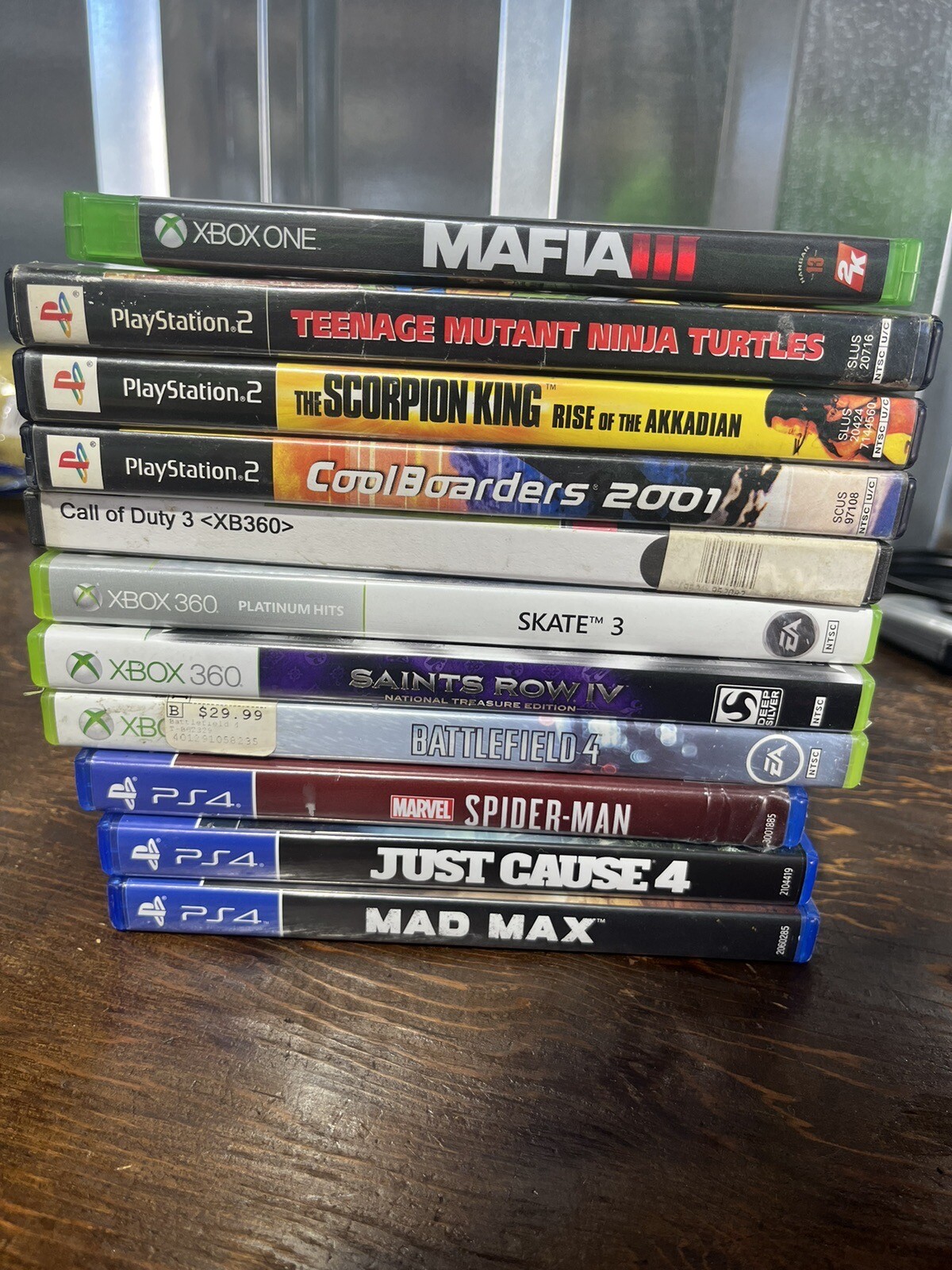 (11) Mixed Game Lot PS2 PS4 XBox 360 One Ninja Turtles Spider Man Mad ...