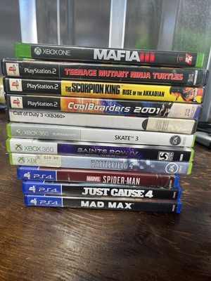 (11) Mixed Game Lot PS2 PS4 XBox 360 One Ninja Turtles Spider Man Mad ...