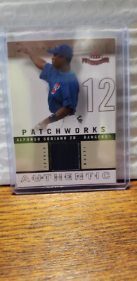 2004 Fleer Patchworks ALFONSO SORIANO Rangers Patch #PW-AS SN# 38/50 | eBay
