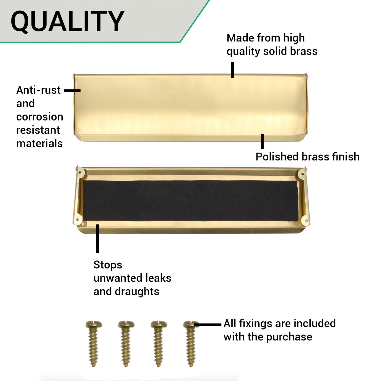 Inner Letter Box Tidy - 280x80mm / 352x127mm / 400x127mm | eBay UK