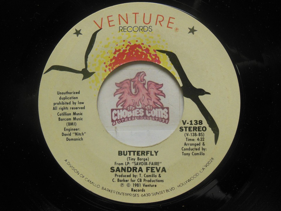 Sandra Feva – Tell 'em That I Heard It / Butterfly, 45 RPM VG (TF) | eBay