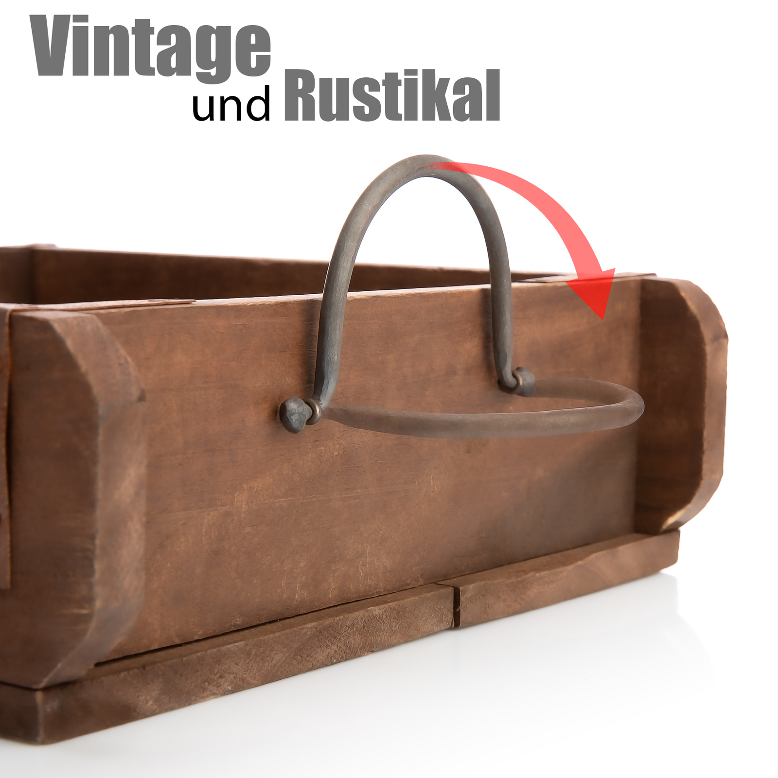 Vintage Ordnungsbox Holzkiste Ziegelform Braun 25x8x30 cm mit ...