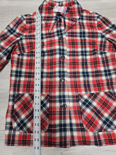 Vintage Pendleton Knockabouts Wool Chore Shirt Jacket Womens Small Red Plaid | eBay