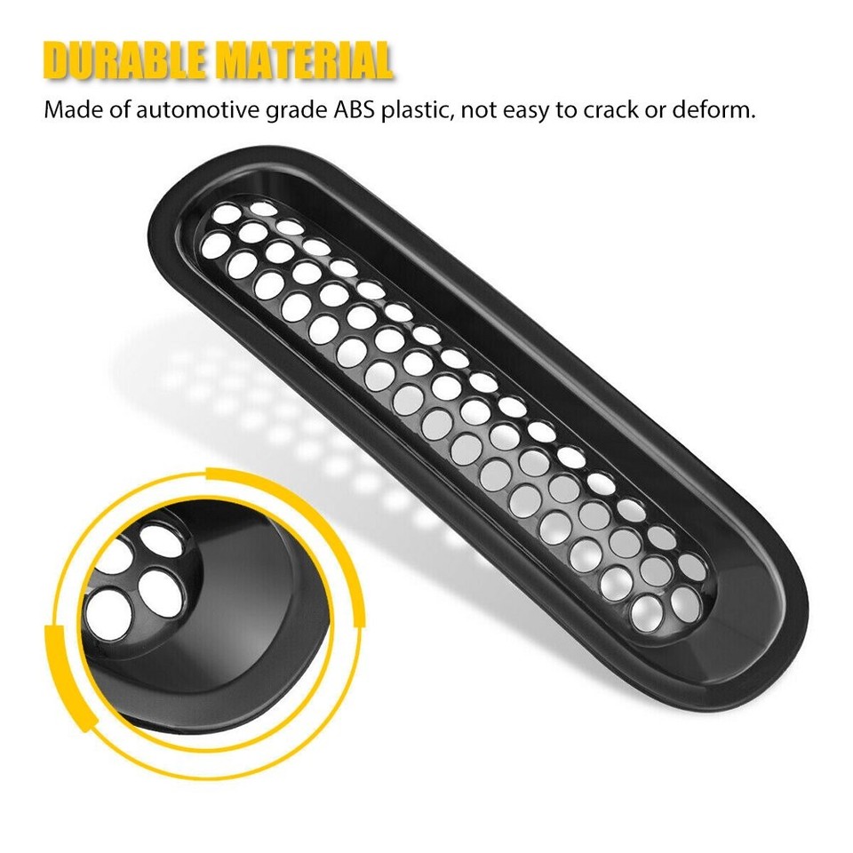 For Jeep JK Wrangler Front Insert Mesh Trim Grille Cover 2007-18 Black ...