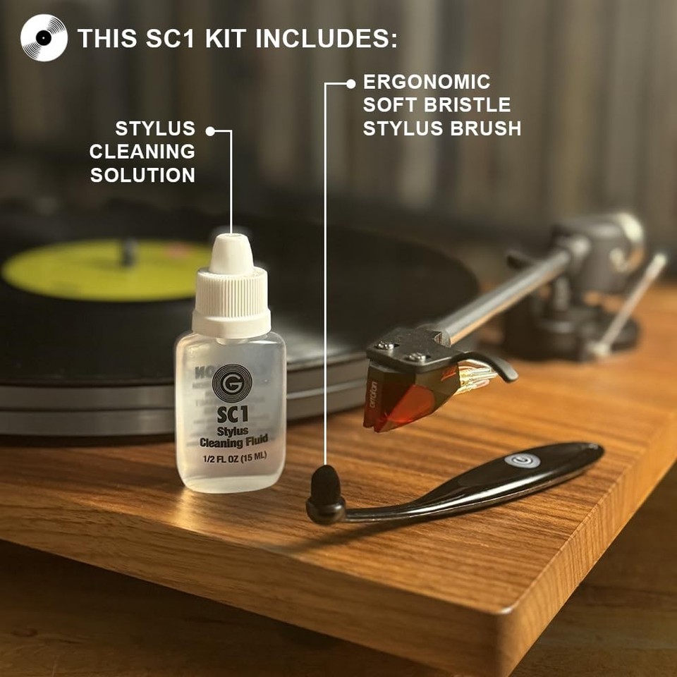SC1 Stylus Cleaning Kit to Clean LP Record Player Cartridge Needle ...