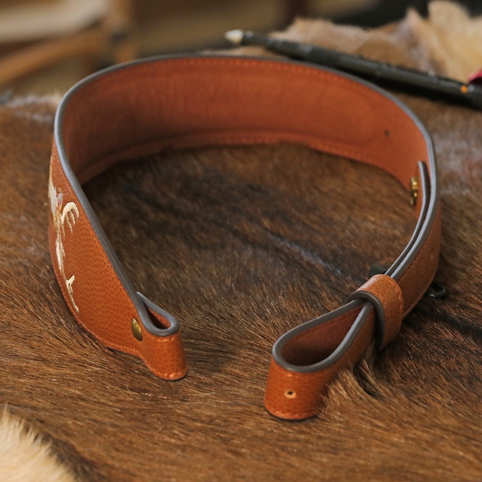 Tourbon Leather Rifle Gun Sling_Padded Strap Shooting_1" Wide Adjusted ...