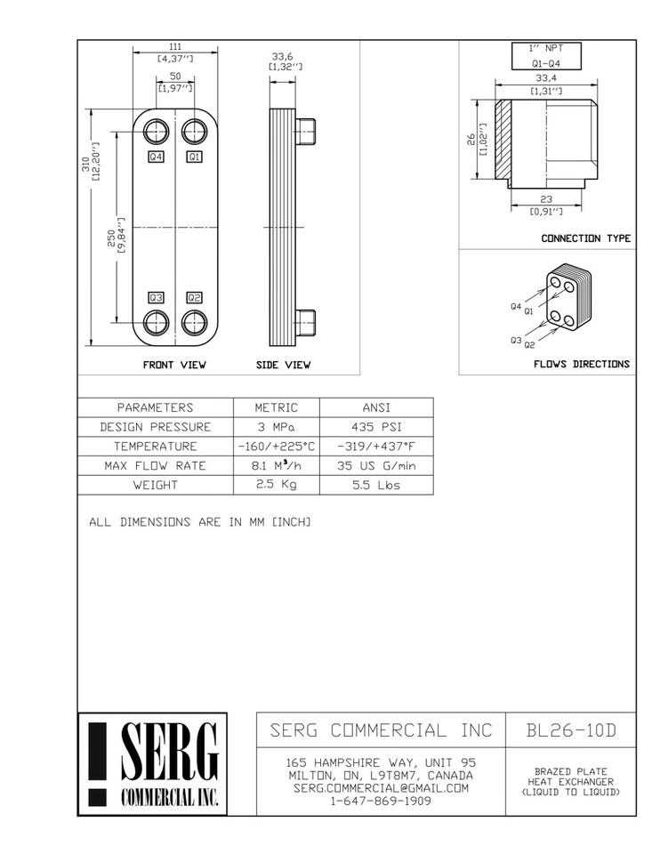 Brazed Plate Heat Exchanger BL26-10 (10 plates) | eBay