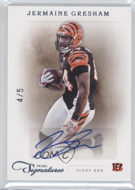 2011 Panini Prime Signatures Platinum Signatures /5 Jermaine Gresham ...