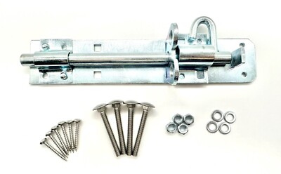 GARDEN GATE SLIDING BOLT WITH FIXINGS HEAVY DUTY BRENTON PADBOLT SLIDE ...