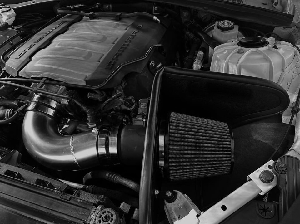 BLUE COLD AIR INTAKE COMPATIBLE FOR 2016-2024 CHEVROLET CAMARO SS 6.2L ...