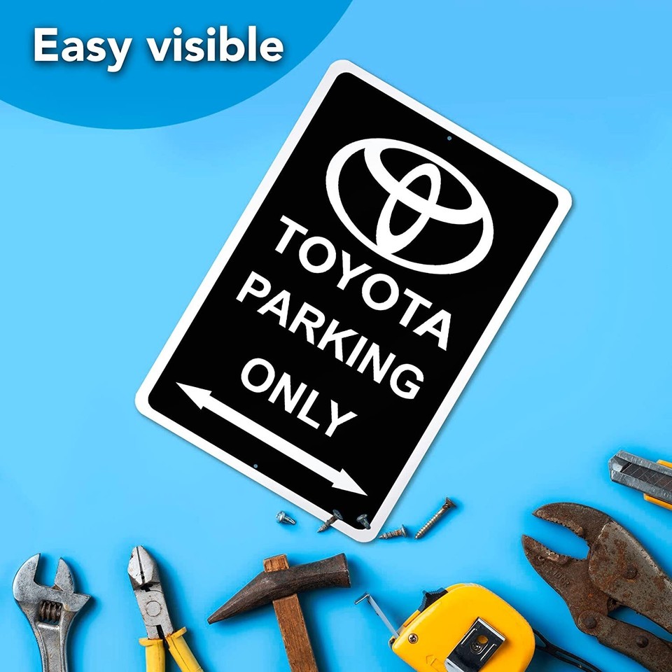 Toyota Parking Only Sign, Black Toyota Signs for Garage Bar Man Cave ...