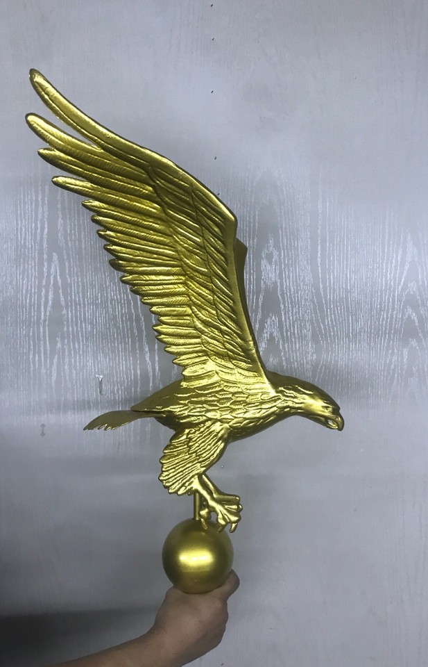 Flagpole Eagle Topper Decorative Gold Finial Globe Outdoor XX-Large 32 ...