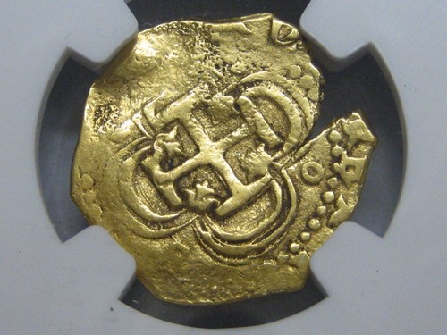 PHILIP III GOLD 2 ESCUDOS COB NGC XF SEVILLA DOUBLOON COLONIAL ERA ...