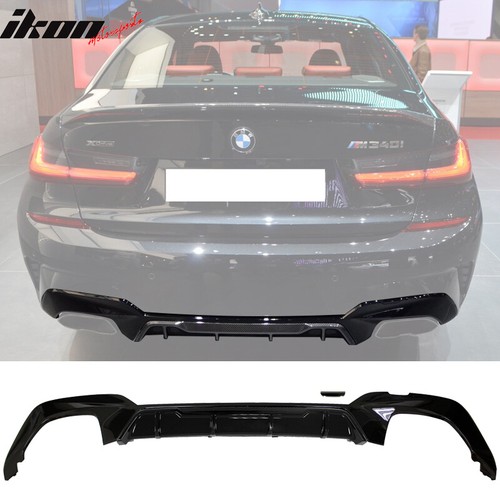 Fits 19-22 BMW G20 M340 Style Rear Bumper Lip Diffuser w/ Square Tip ...