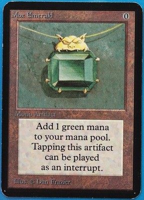 Mox Emerald Alpha PLD (Reserved List Power 9 MTG Magic Card) (462246 ...