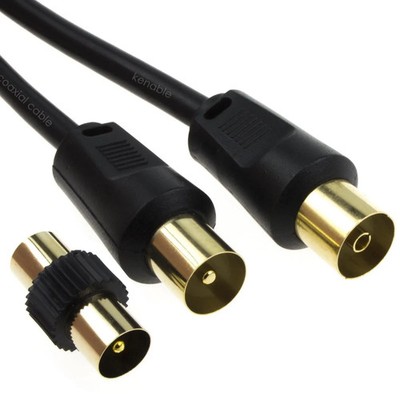 0.5/1m/2m/3m/5m/10m RF Extension Lead Freeview TV Aerial Cable ...