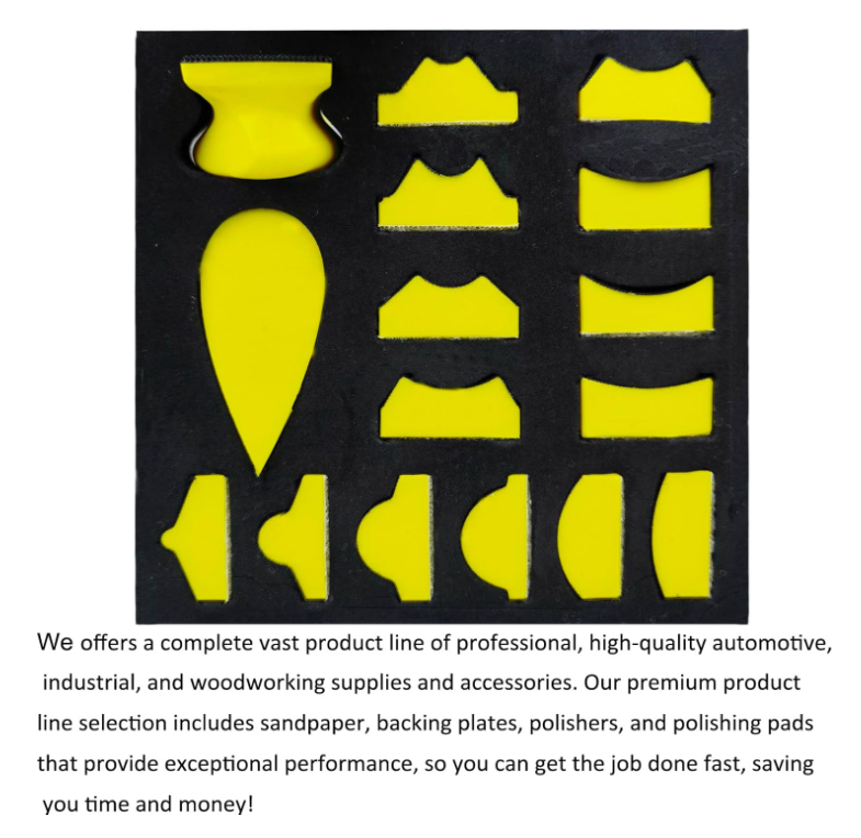 Sanding Block Kit 56 PCS - Auto Body Hand Sanding Convex & Concave ...