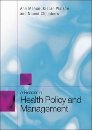 A Reader In Health Policy And Management by Mahon, Ann Hardback Book ...