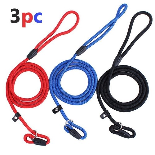 Dog Nylon Adjustable Loop Slip Rope Leash Lead Training Pet Collar ...