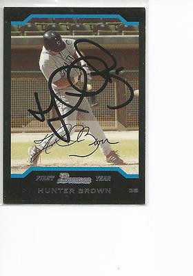 HUNTER BROWN Autographed Signed 2004 Bowman card Seattle Mariners COA ...