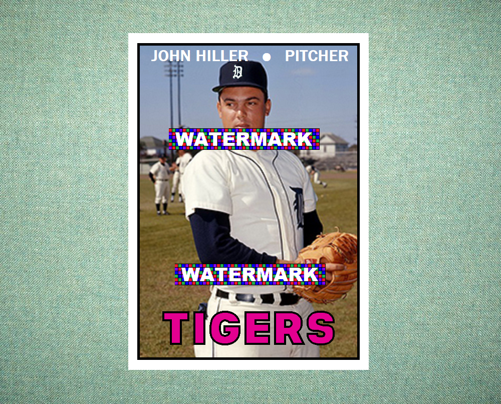 John Hiller Detroit Tigers 1967 Style Custom Baseball Art Card | eBay