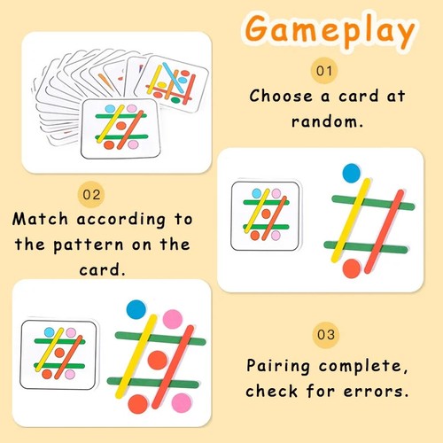 Kids Rainbow Stick Puzzle Montessori Toys Color Sensory Logical ...