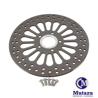 Black Super Spoke Front 11 5 Disc Rotor For Harley Dyna Sportster