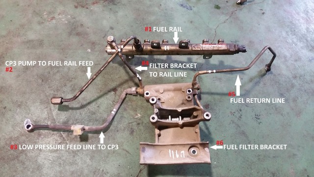 2010-2013 CUMMINS DODGE 6.7L FUEL HARD LINE RETURN LINE 68067105AA ...