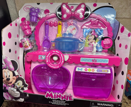 Disney Minnie Mouse Kitchen Play Set, Oven Set Pan Set Best Christmas ...